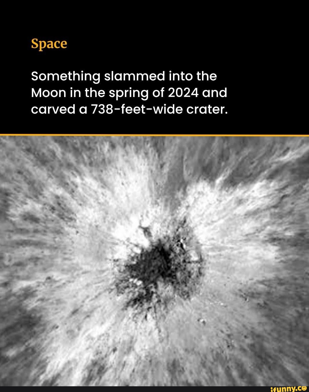 Space Something slammed into the Moon in the spring of 2024 and carved ...