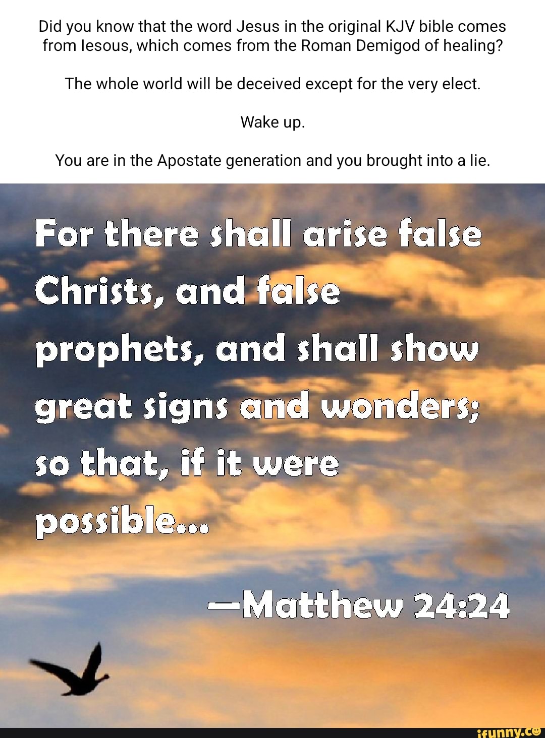 Did you know that the word Jesus in the original KJV bible comes from ...