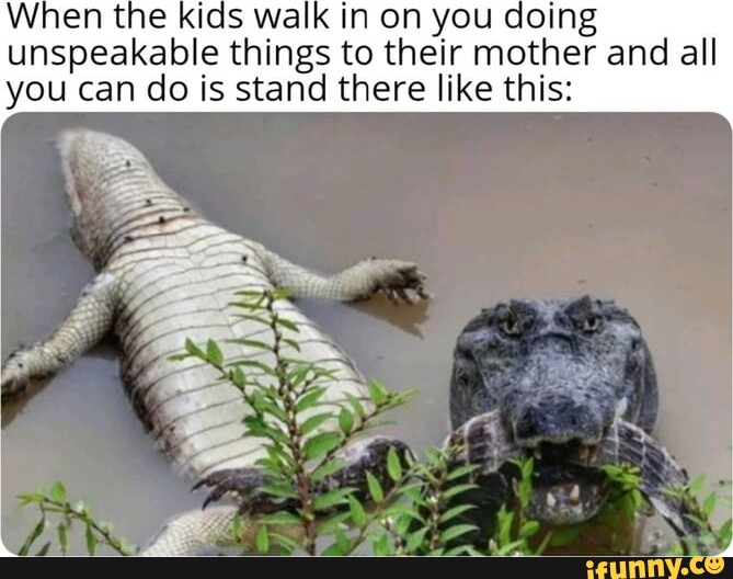 When The Kids Walk In On You Doing Unspeakable Things To Their Mother
