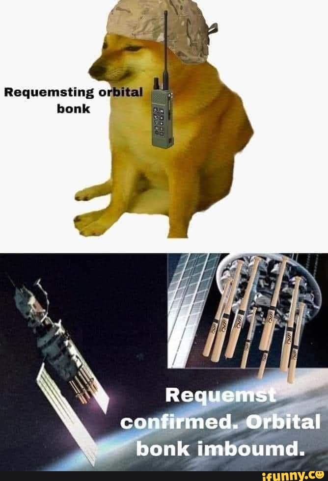 Requemsting bonk Requemst confirmed. Orbital bonk imboumdd. - iFunny