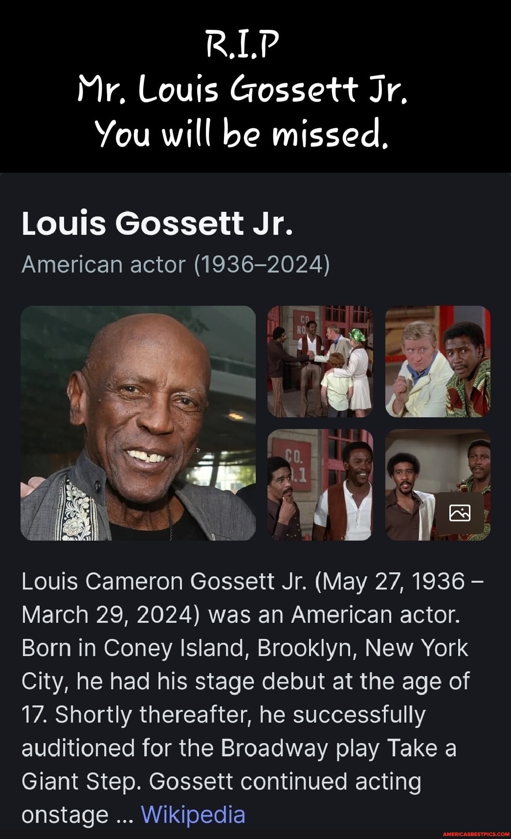 LP Mr, Louis Gossett Jr, You will be missed, Louis Gossett Jr. American ...