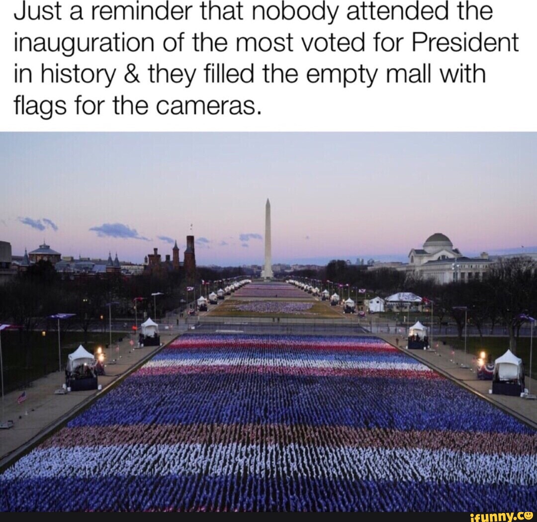 Just a reminder that noboay attended the inauguration of the most voted ...