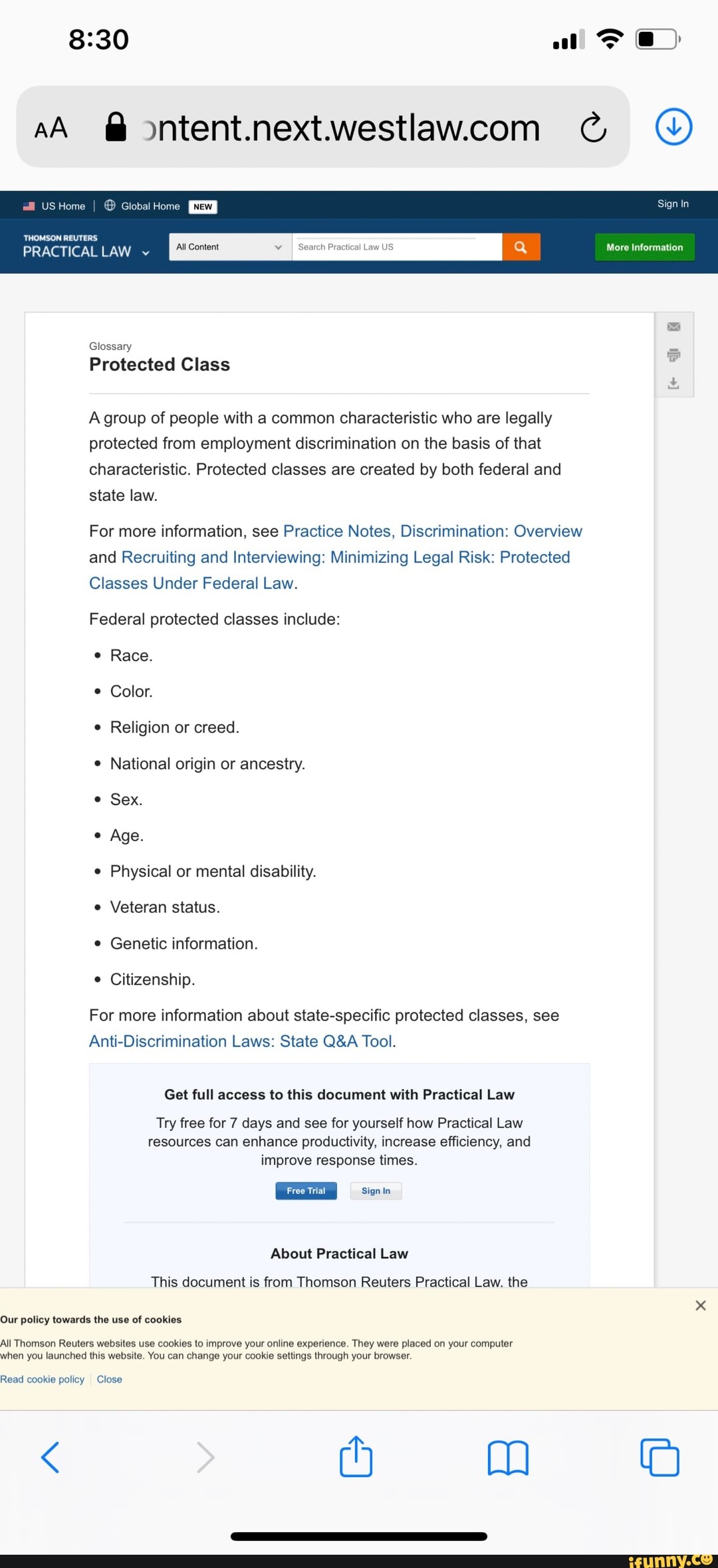 AA US Home I @ Global Home 'THOMSON REUTERS PRACTICAL LAW v All Content ...