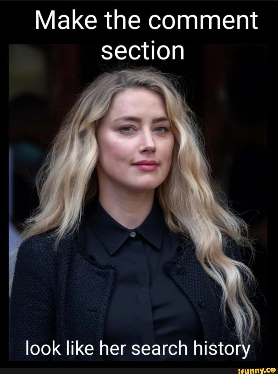 Make the comment section look like her search history - iFunny