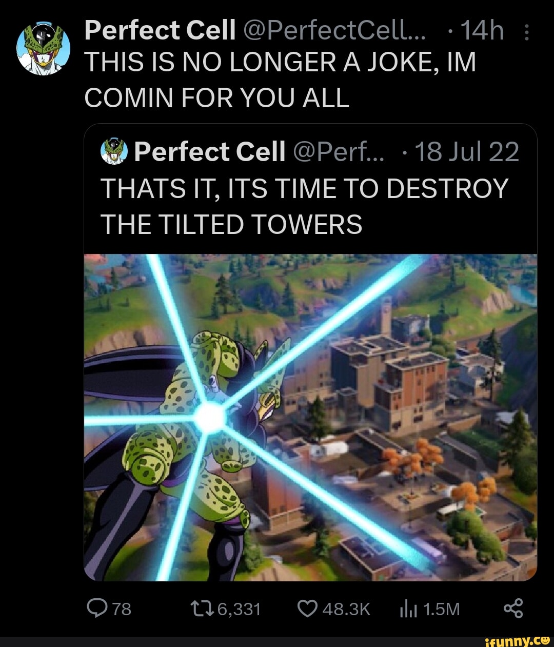 Perfect Cell @PerfectCell... : THIS IS NO LONGER A JOKE, IM COMIN FOR ...