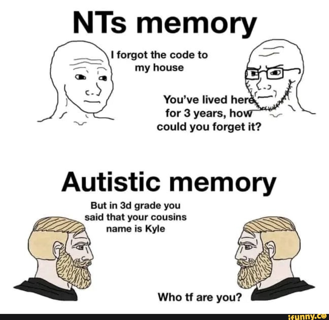 NTs memory I forgot the code to my house You've lived here for 3 years ...