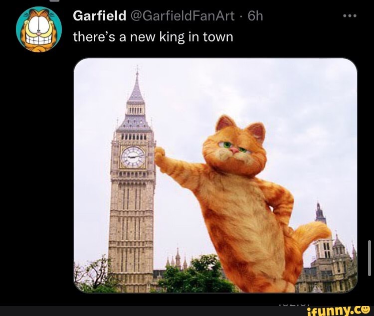 Garfield @GarfieldFanArt there's a new king in town - iFunny