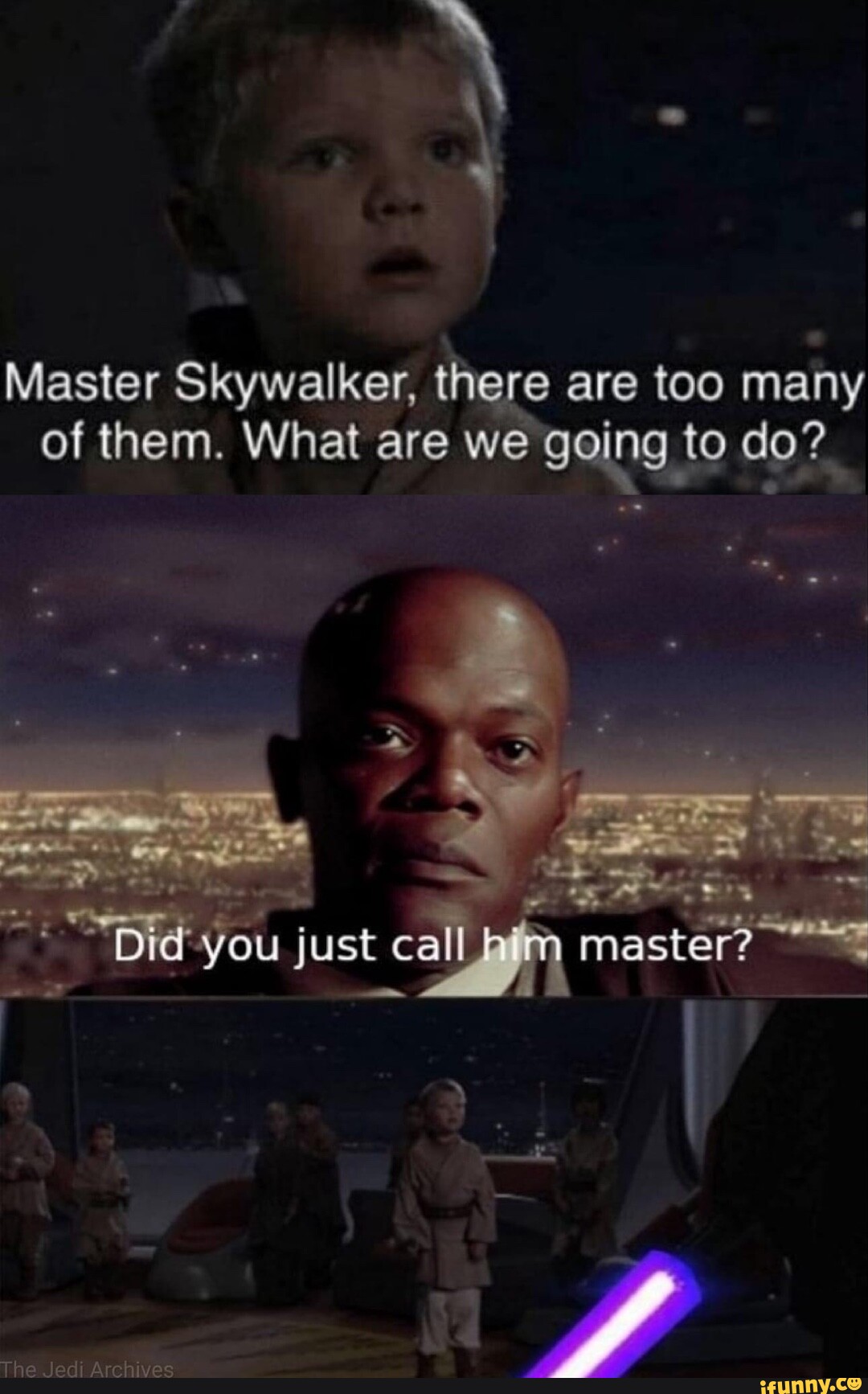 Master Skywalker, there are too many of them. What are we going to do ...