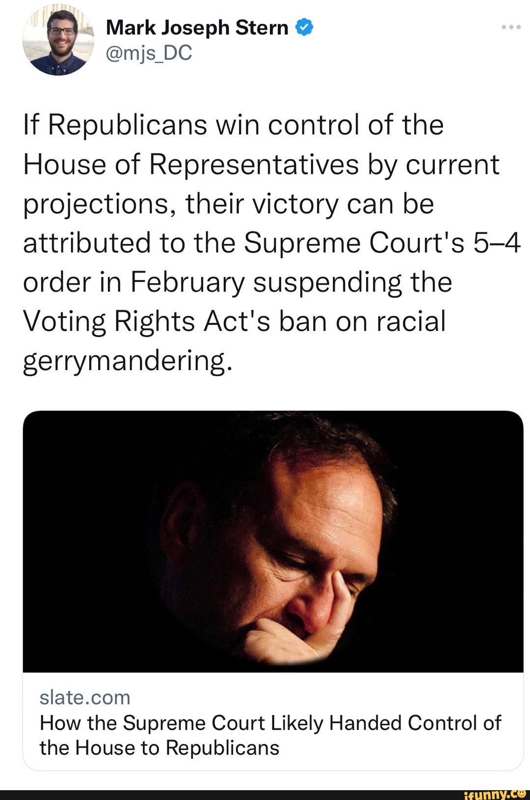 Mark Joseph Stern @ @mjs_DC If Republicans win control of the House of ...