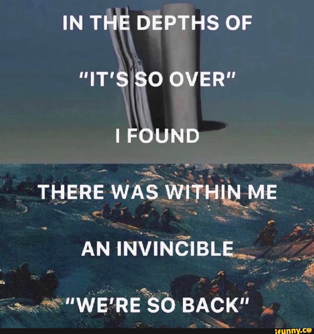 IN THE DEPTHS OF SO OVER" I FOUND THERE WAS WITHIN ME AN INVINCIBLE ...