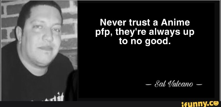 Never trust a Anime pfp, they're always up to no good. - iFunny