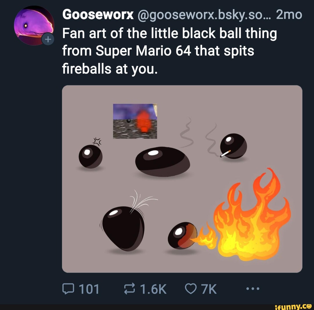Ruke - ruke Gooseworx Fan art of the little black ball thing from Super ...
