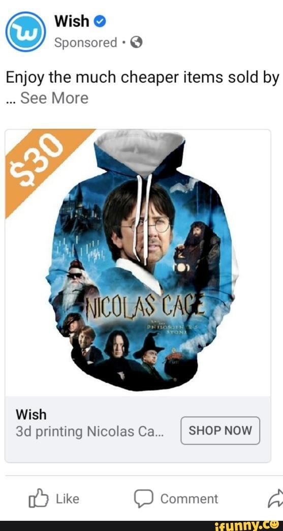 Yer a wizard Nicky - Wish Sponsored Enjoy the much cheaper items sold ...