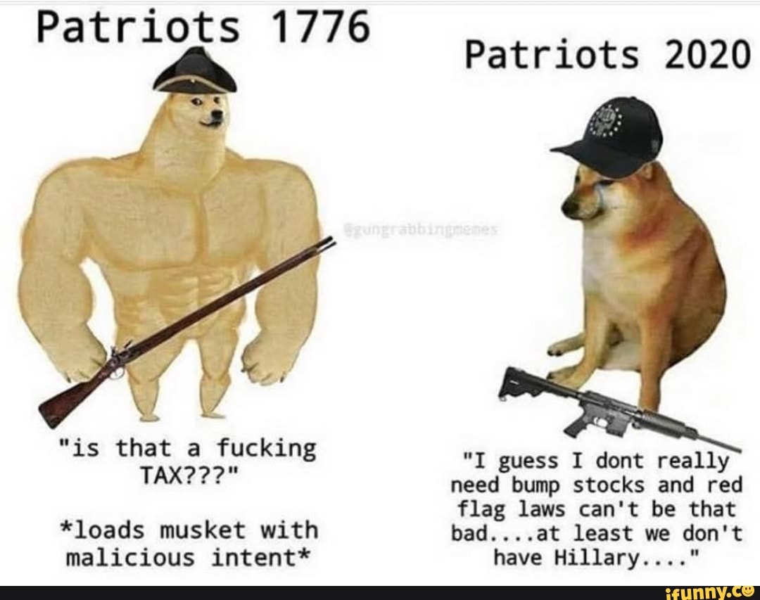 Patriots 1776 VV Carer a *loads musket with Patriots 2020 need bump ...