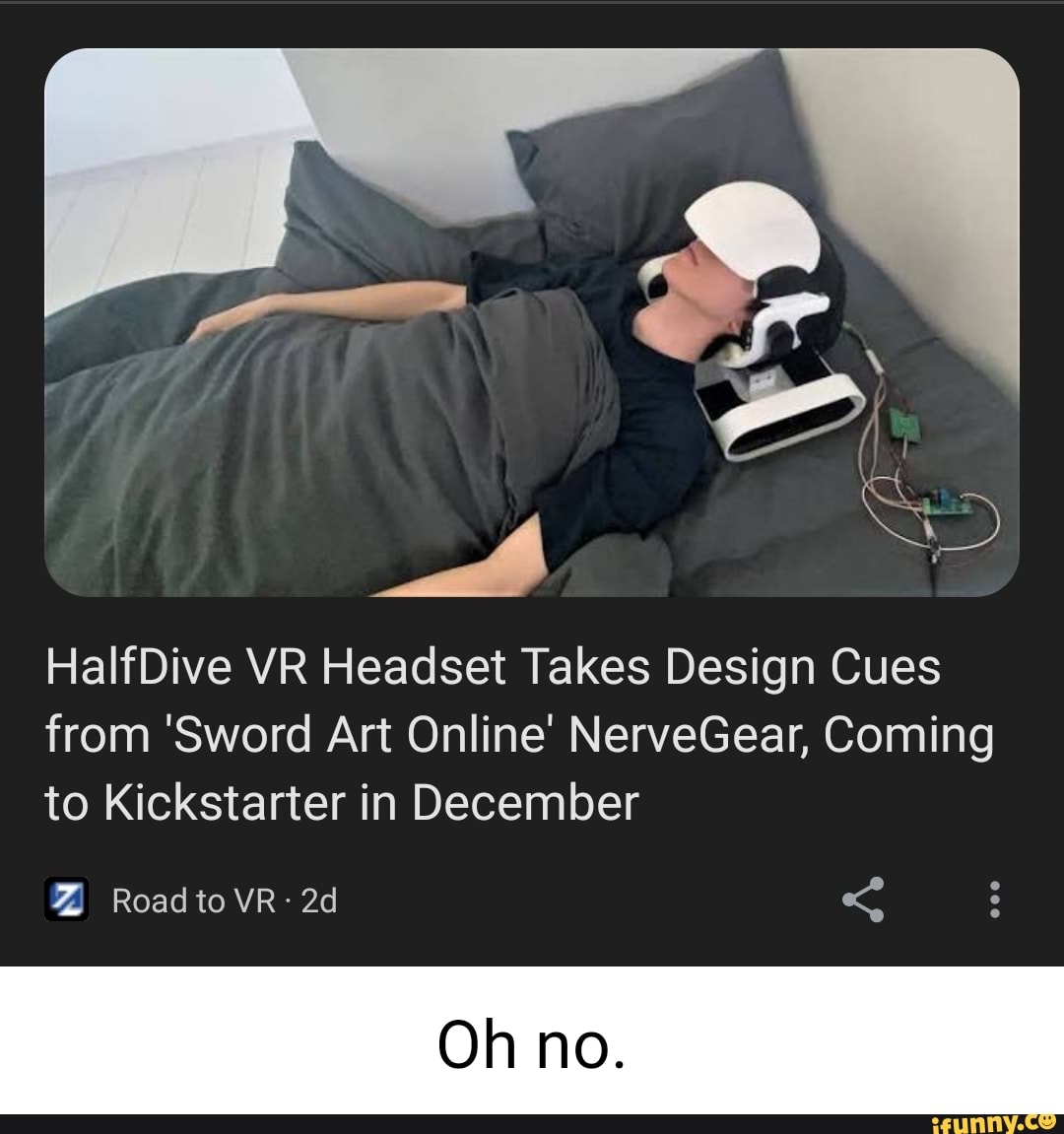 HalfDive VR Headset Takes Design Cues from 'Sword Art Online' NerveGear ...