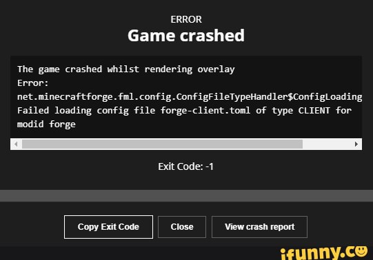 Error Game Crashed The Game Crashed Whilst Rendering Overlay Error Net