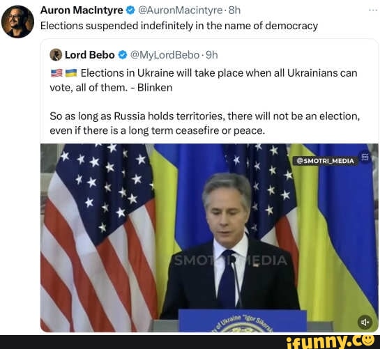 Auron Macintyre @ @AuronMacintyre-8h Elections suspended indefinitely ...