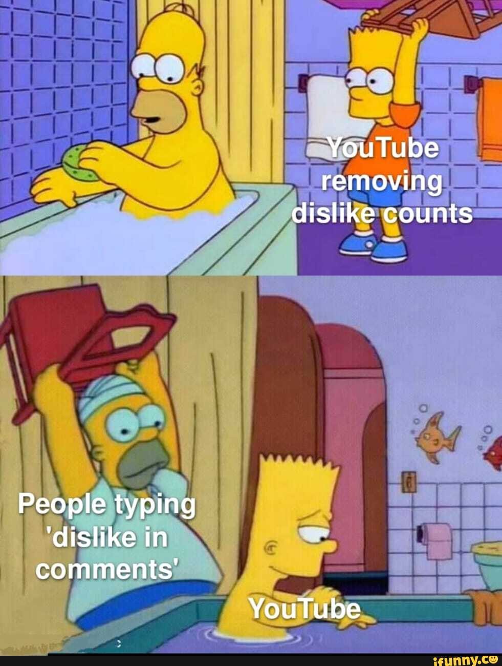 YouTube removing dislike counts People typing 'dislike in comments ...