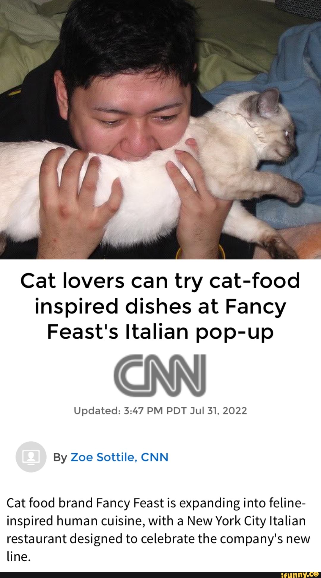 Cat lovers can try cat-food inspired dishes at Fancy Feast's Italian ...