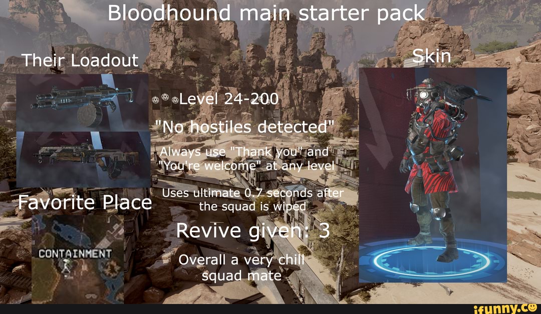 Bloodhound main starter pack Their Loadout Skin Level 24-200 "No ...