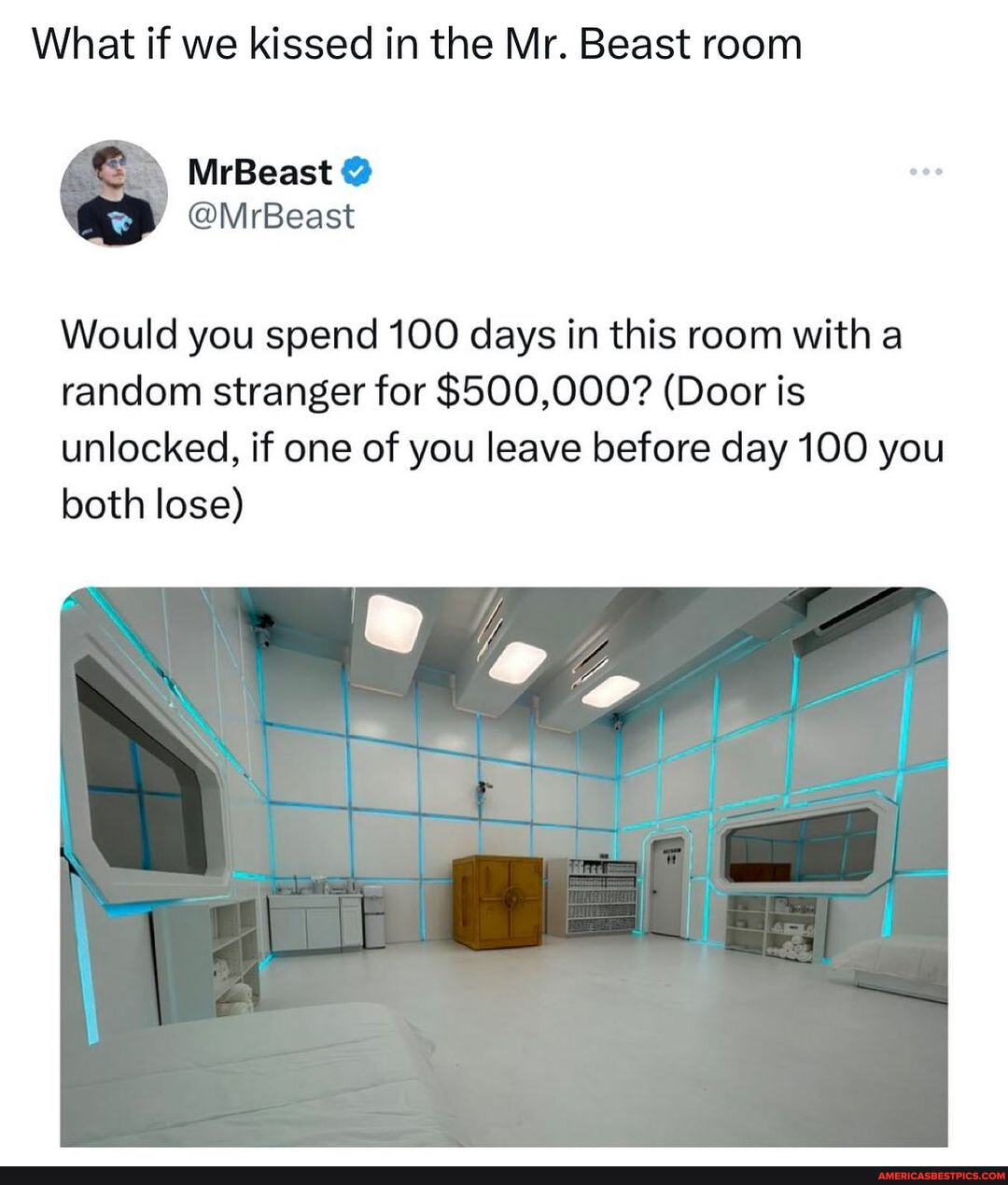 😊 - What if we kissed in the Mr. Beast room Would you spend 100 days in ...