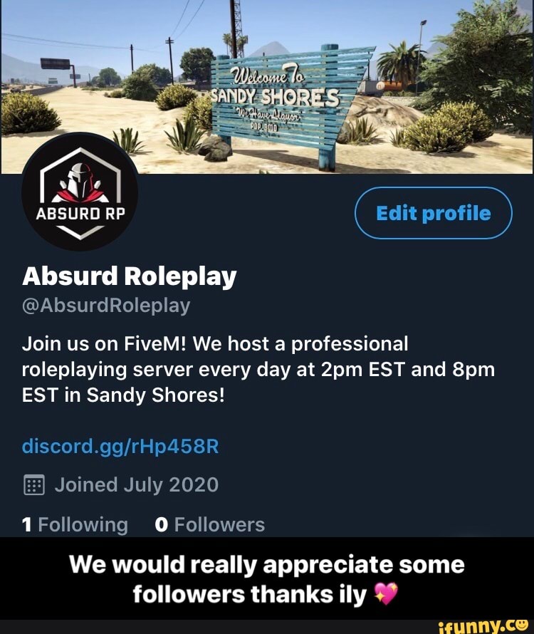 Absurd Roleplay Join us on FiveM! We host a professional roleplaying ...