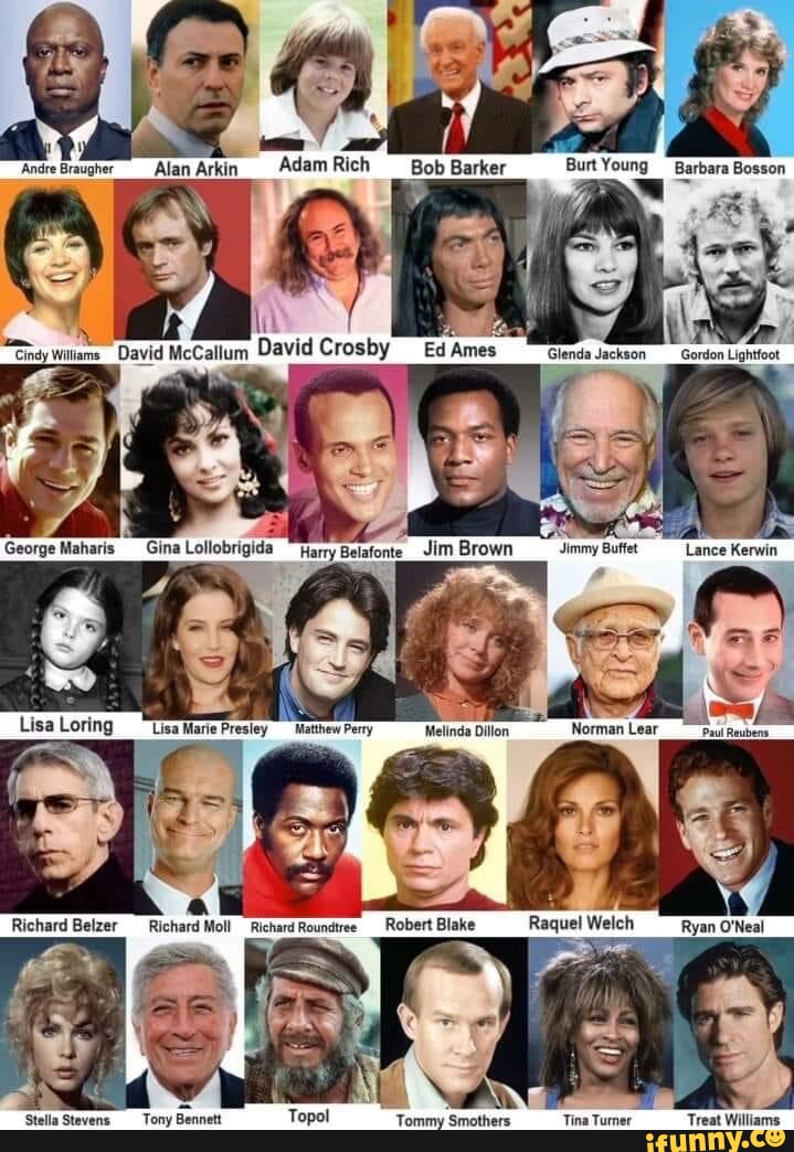 'Andre Braugher "Tidy David McCallum David Crosby Ames George Maharis ...