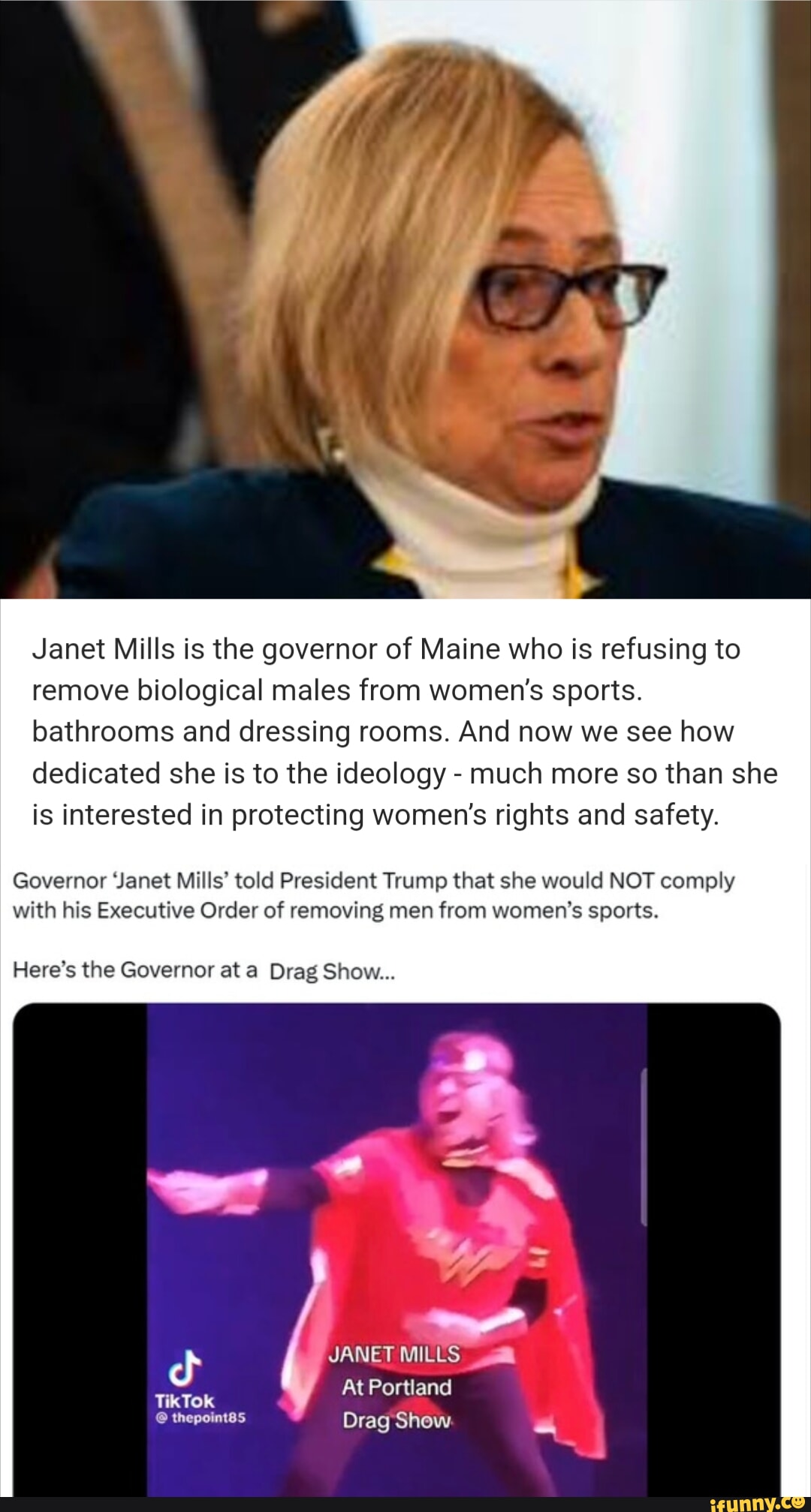 Janet Mills is the governor of Maine who is refusing to remove ...