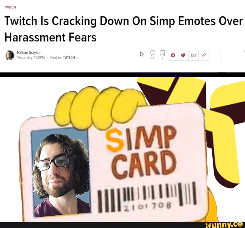 Nathan Grayson against Simp emotes - Twitch Is Cracking Down On Simp ...
