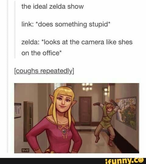 The ideal zelda show link: “does something stupid“ zelda: "looks at the ...