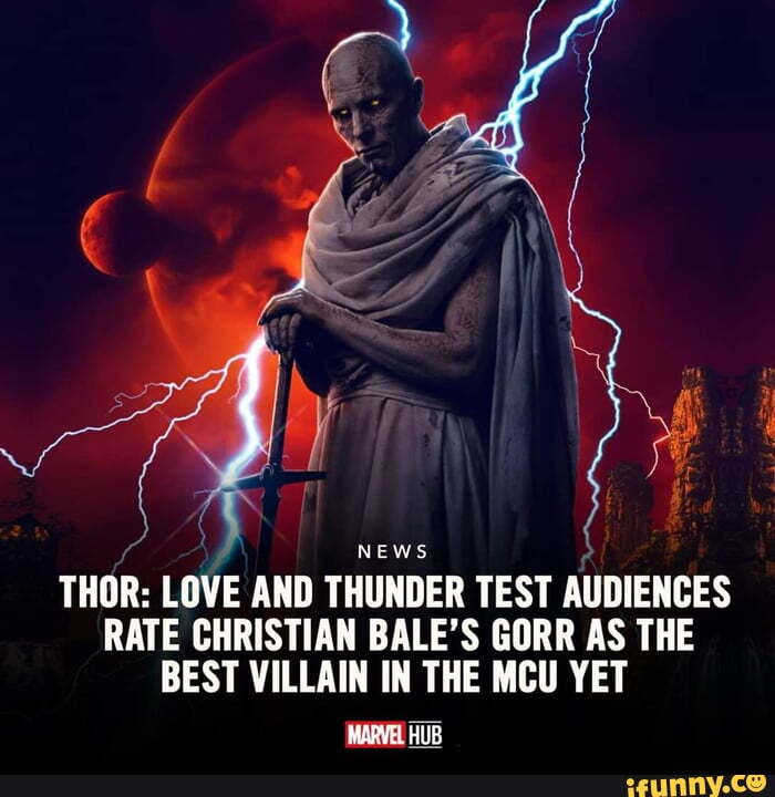 THOR: LOVE AND THUNDER TEST AUDIENCES RATE CHRISTIAN BALE'S GORR AS THE ...