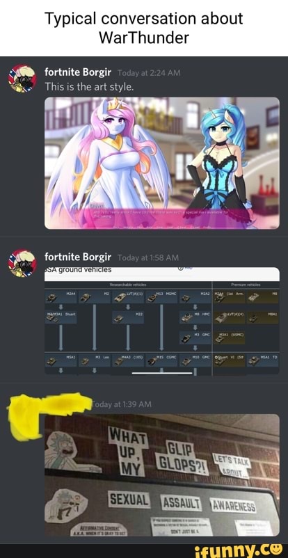 Typical conversation about WarThunder fortnite Borgir "@x- This is the ...