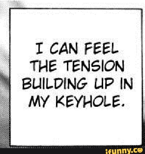 I CAN FEEL THE TENSION " BUILDING up IN MY KEYHOLE. - iFunny