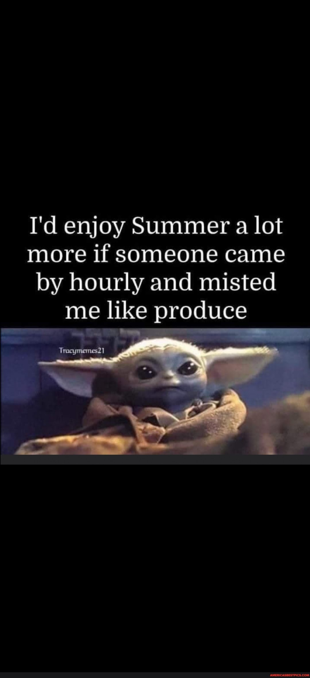 I'd enjoy Summer a lot more if someone came by hourly and misted me ...