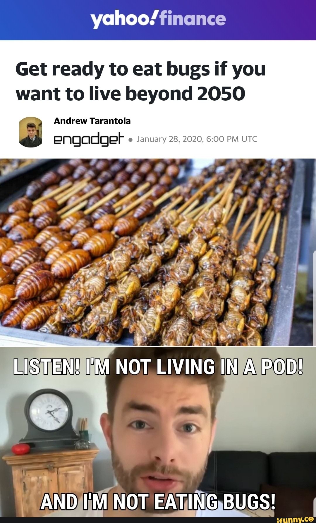 Get ready to eat bugs if you want to live beyond 2050 Andrew Tarantola ...
