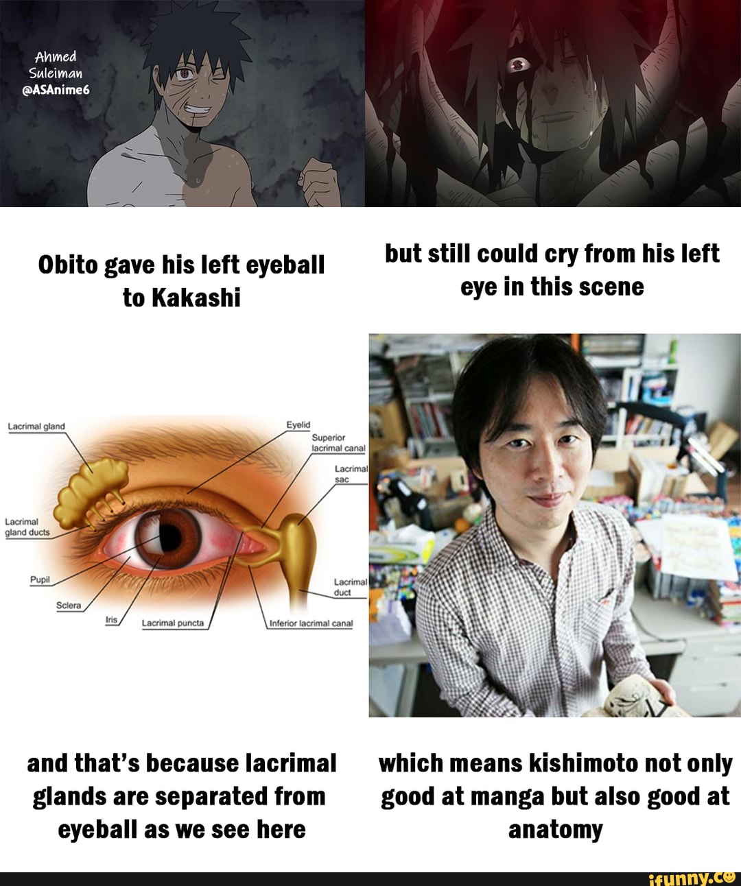 Suleiman @ASAnime6 Obito gave his left eyeball but still could cry from ...
