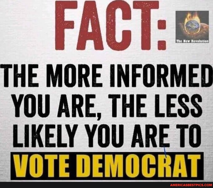 FACT: THE MORE INFORMED YOU ARE, THE LESS LIKELY YOU ARE TO VOTE ...