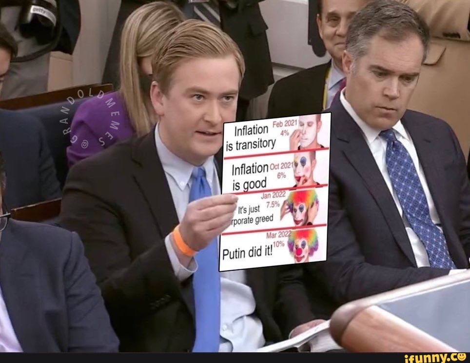 Inflation is transitory Inflation Vp is good - iFunny