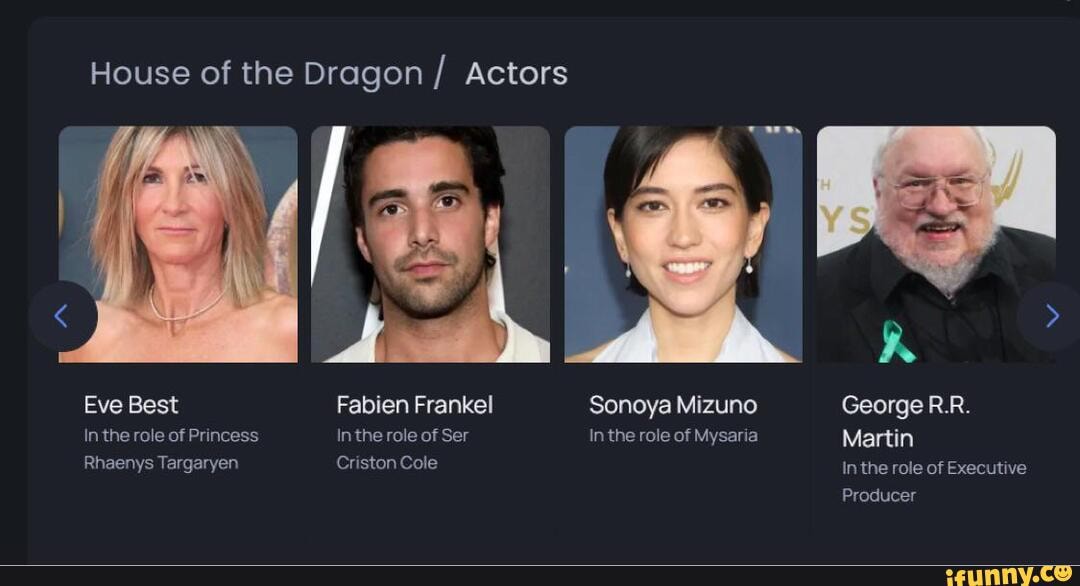House of the Dragon / Actors Eve Best Fabien Frankel Sonoya Mizuno ...