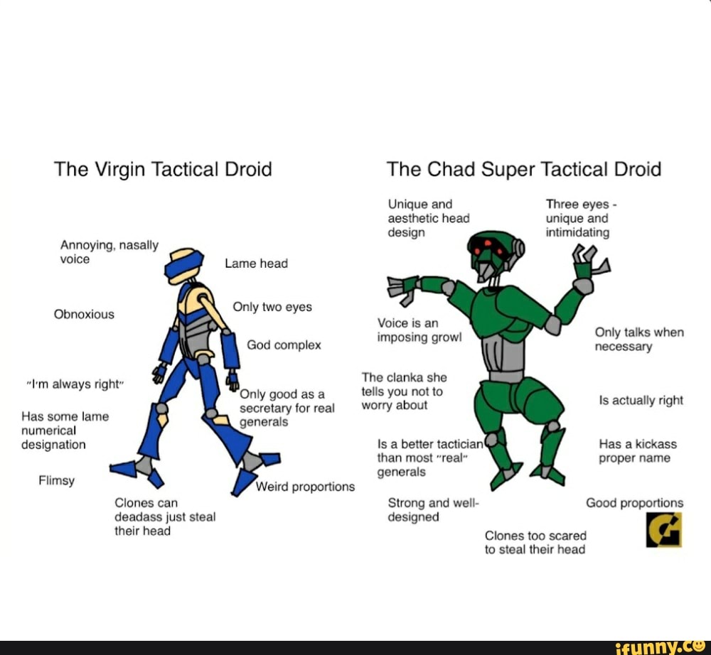The Virgin Tactical Droid The Chad Super Tactical Droid Unique and ...