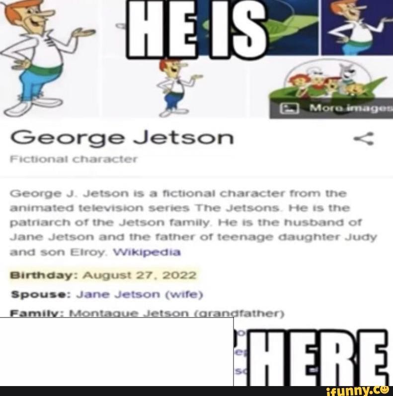 George Jetson George J Jetson ts fictional character from the animated ...