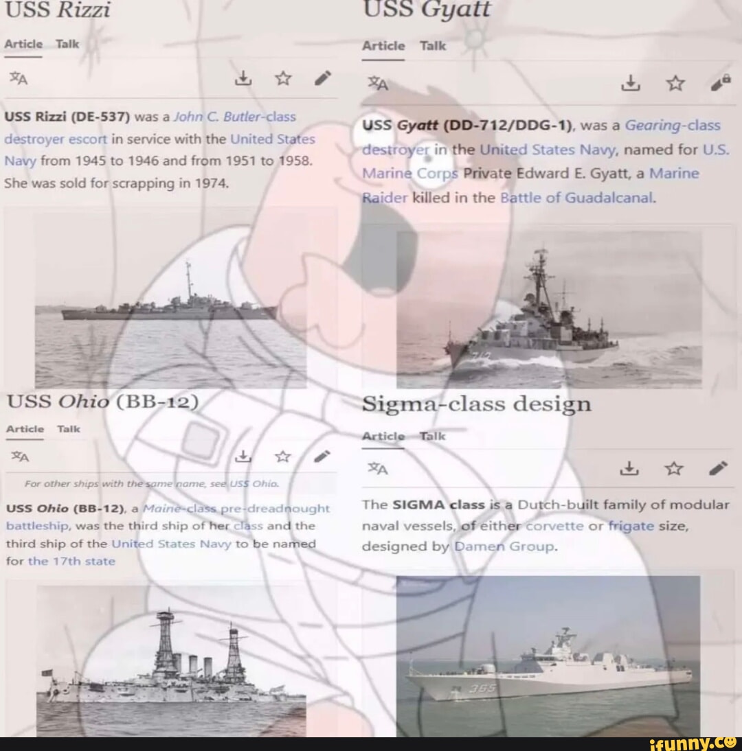 USS Rizzi Uss Gyatt Article Talk Article Talk USS Rizal (DE-537) was a ...