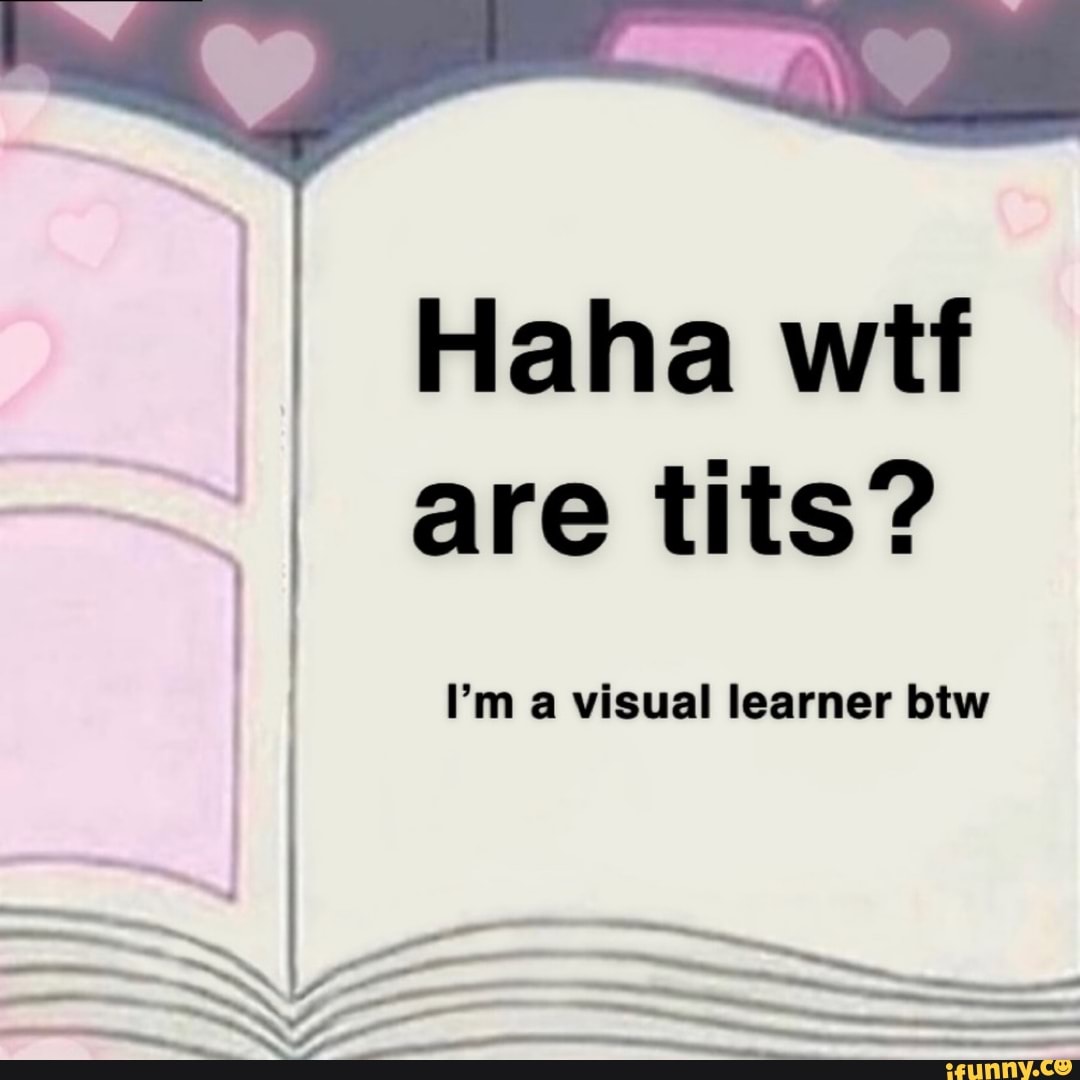 Are Tits I m A Visual Learner Btw IFunny
