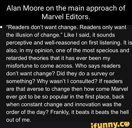 Alanmoore memes. Best Collection of funny Alanmoore pictures on iFunny