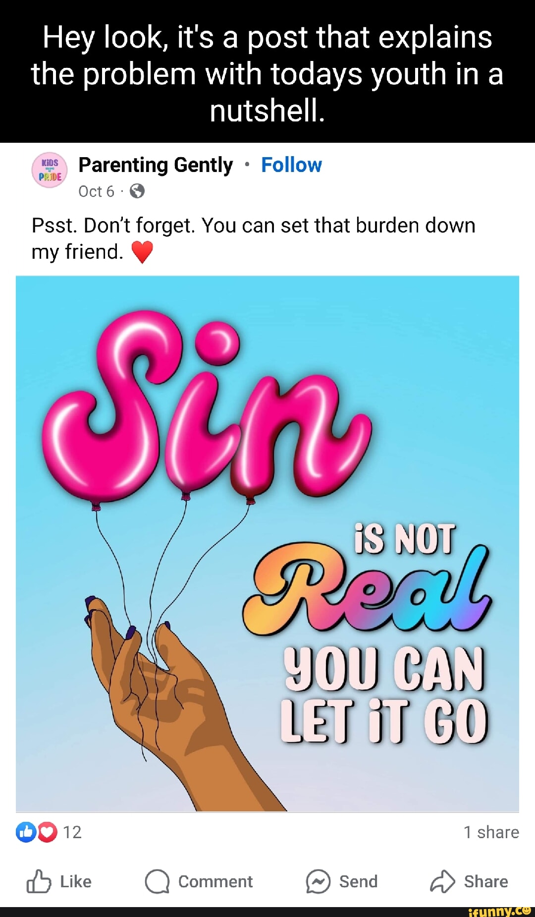 Hey look, it's a post that explains the problem with todays youth in a ...