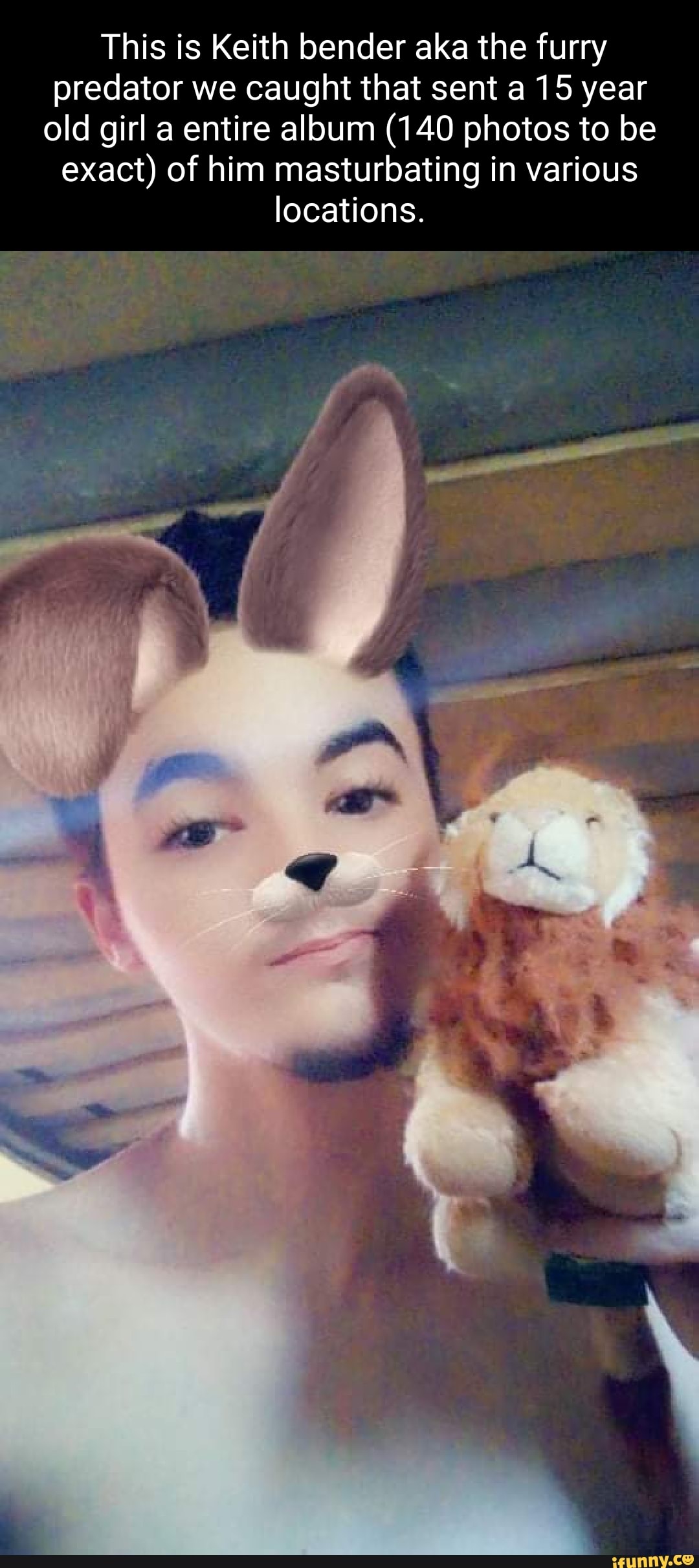 This is Keith bender aka the furry predator we caught that sent a 15 year old girl a entire ...