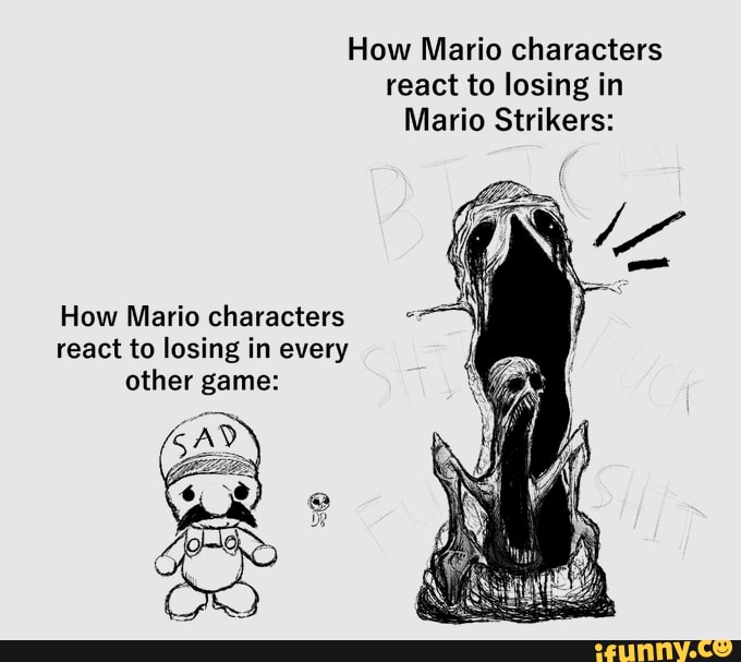 How Mario characters react to losing in Mario Strikers: How Mario ...