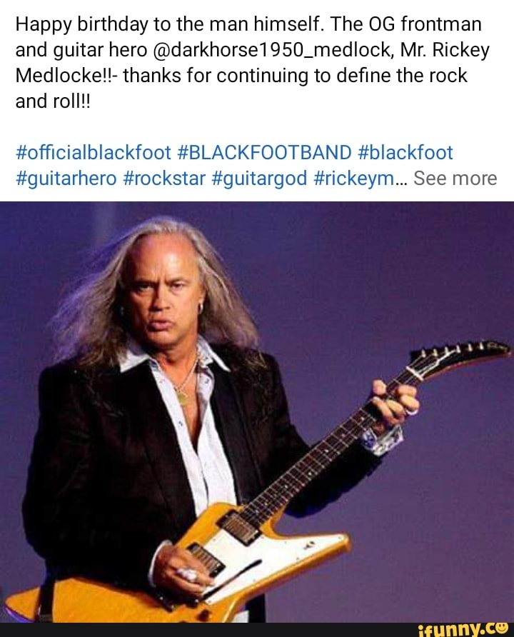 Happy birthday to the man himself. The OG frontman and guitar hero ...