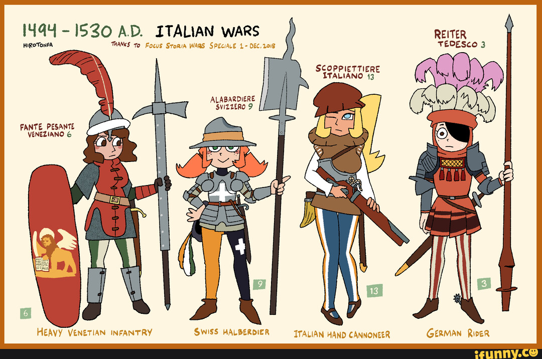 1444-1530 AD. ITALIAN WARS HIROTONFA TWANKS To Focus SroRiA WARS ...