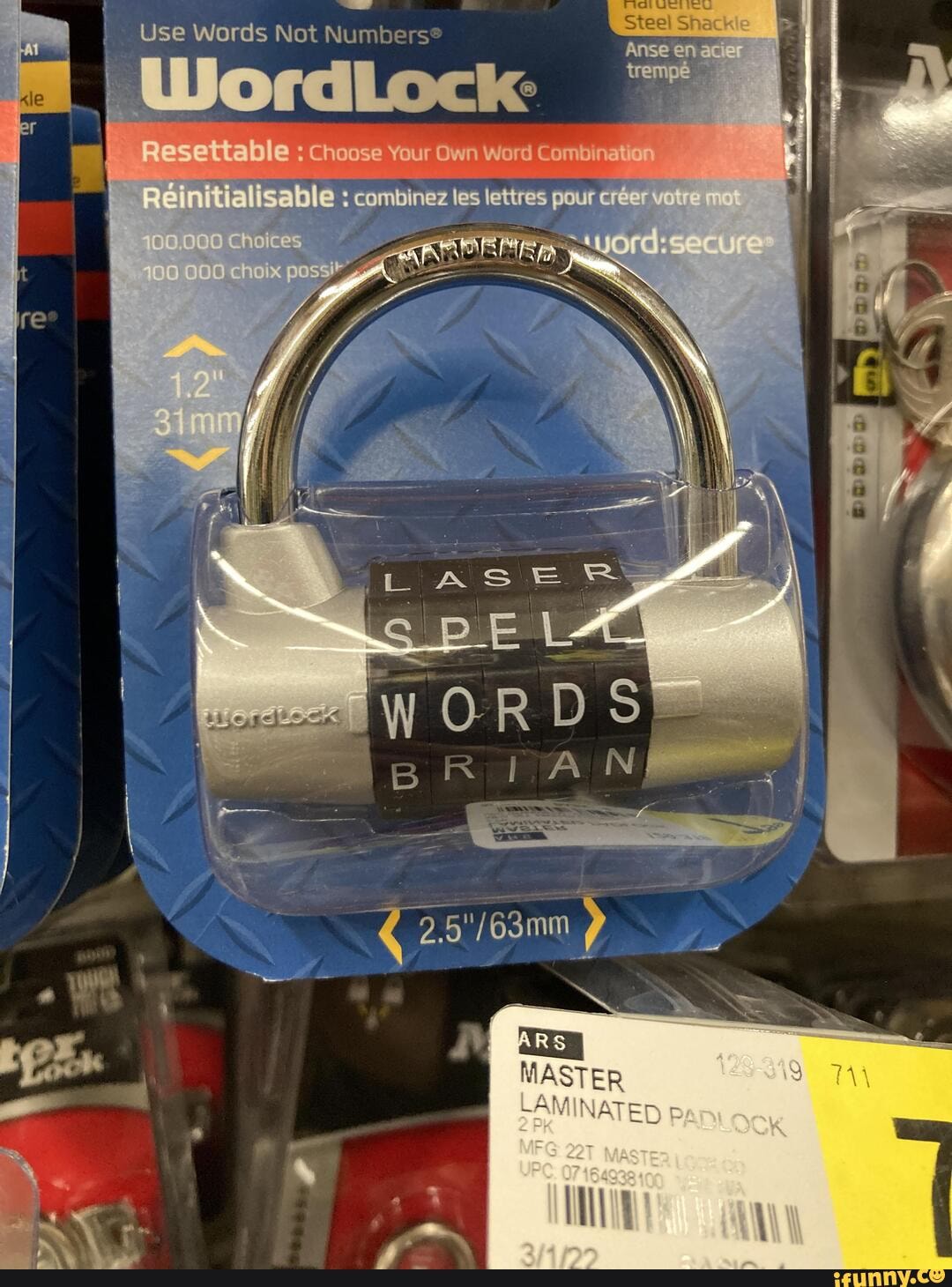 Use Words Not Numbers Steel Shac Wordlock trempe Resettalle Choose You ...